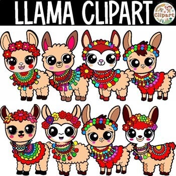 Cute llama Clip Art {The Whimsical World of Clipart}