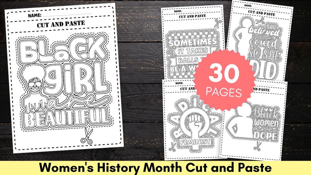 Women's history month Quotes Cut And Paste worksheets - Fun March ...