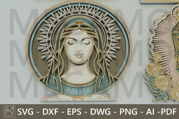 Virgin Mary Bundle Laser Cut SVG