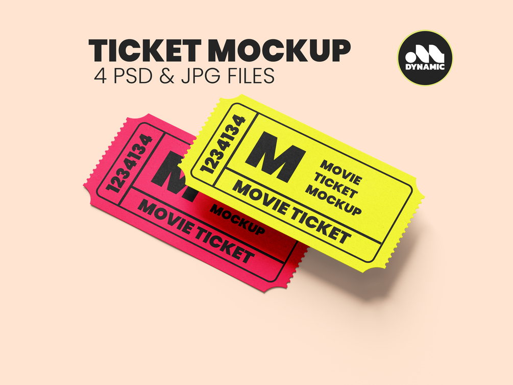 Ticket Mockup Design in Photoshop