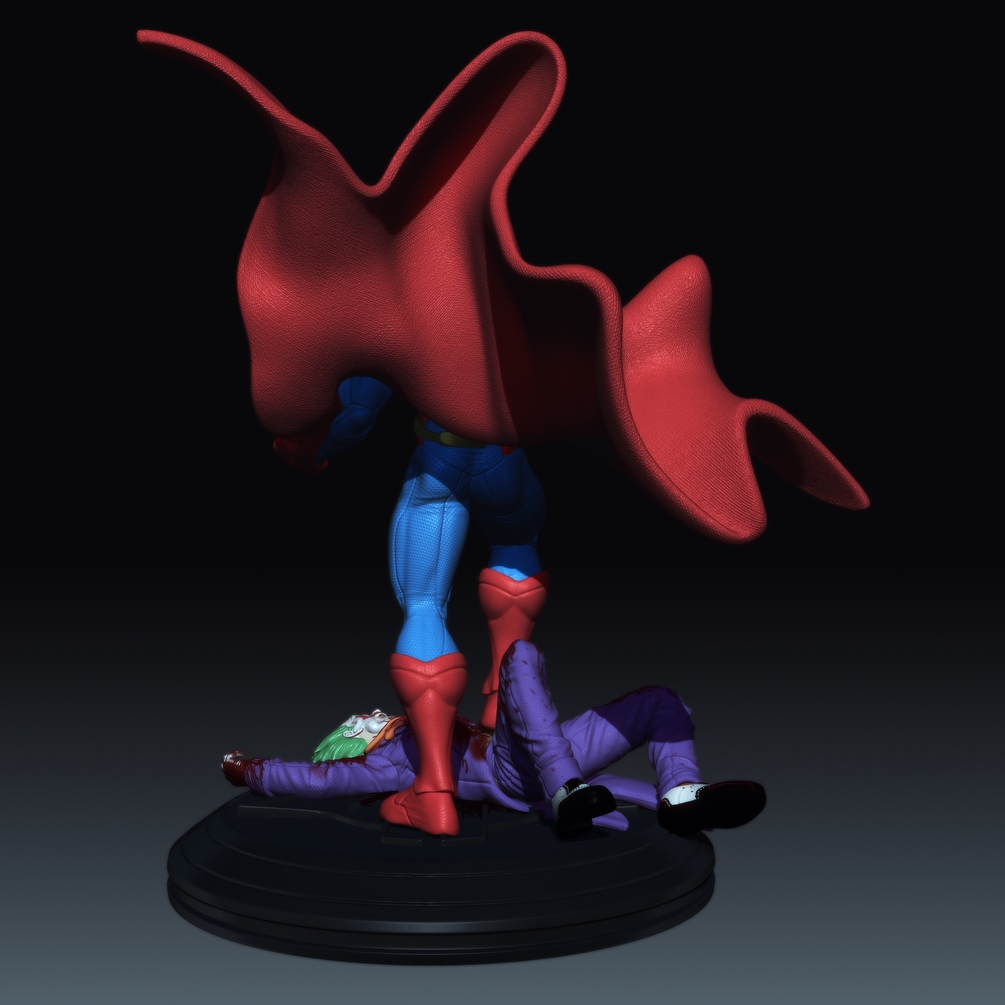 Superman defeat the Joker STL injustice 3d printing