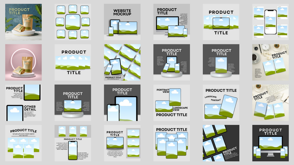 77 CANVA MOCKUP TEMPLATES | DigiAsh Creations