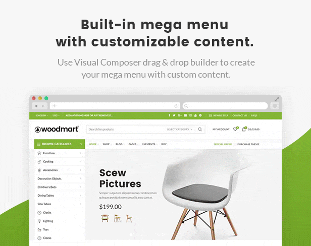 WoodMart - Responsive WooCommerce WordPress Theme Only $5