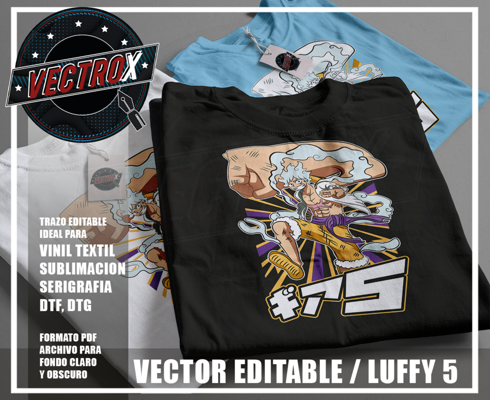 Vector Editable - Luffy 5