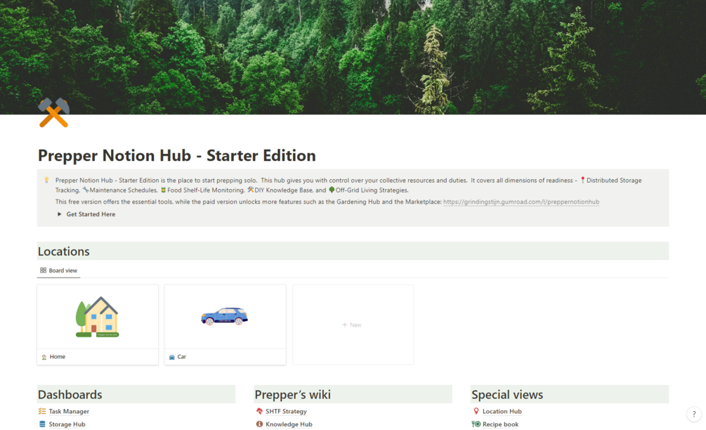 Prepper Notion Hub - Starter Edition