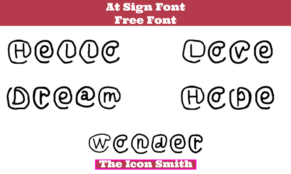 Free At Sign Font F14062