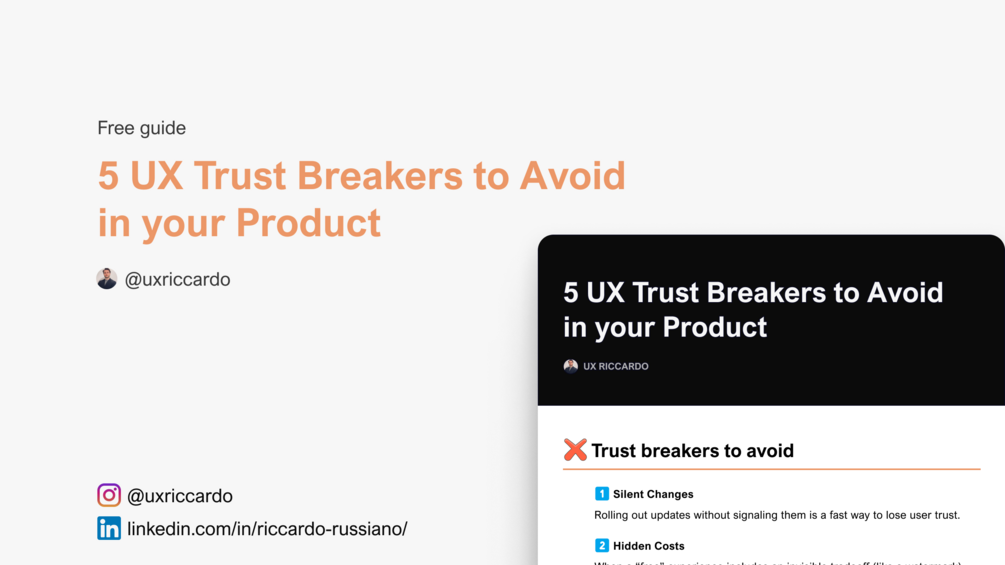 5 UX Trust Breakers to Avoid in your Product