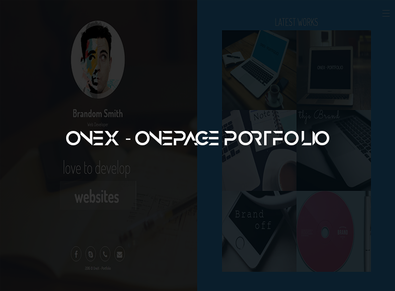 OneX - One Page Portfolio