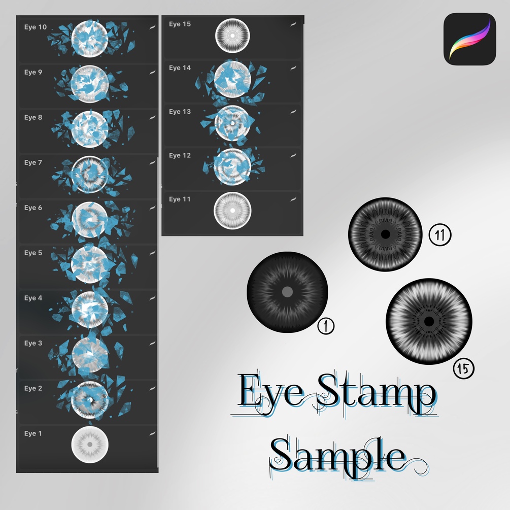 Free Eye Stamps - Sample