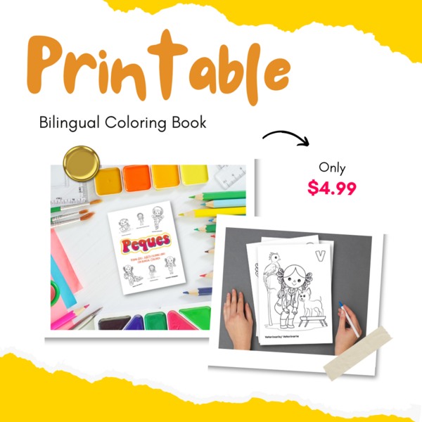 Peques Bilingual Coloring Books