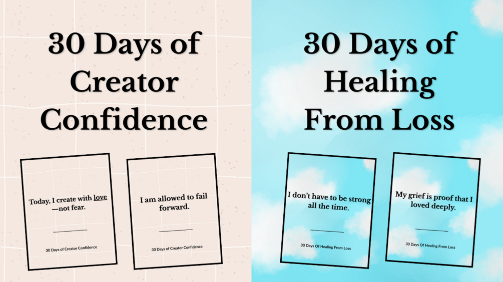 Affirmation Pack Bundle – Creator Confidence + Healing From Loss