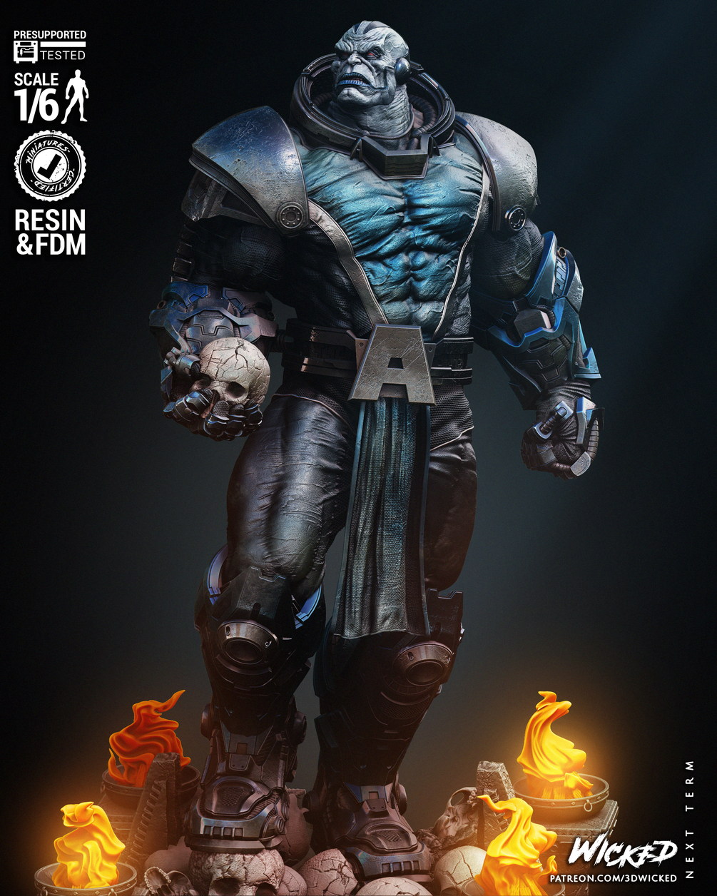 Wicked Marvel Apocalypse Sculpture: Tested and ready for 3D printing