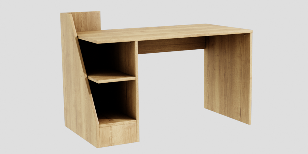Desk Shelf Wood 3D Asset Model