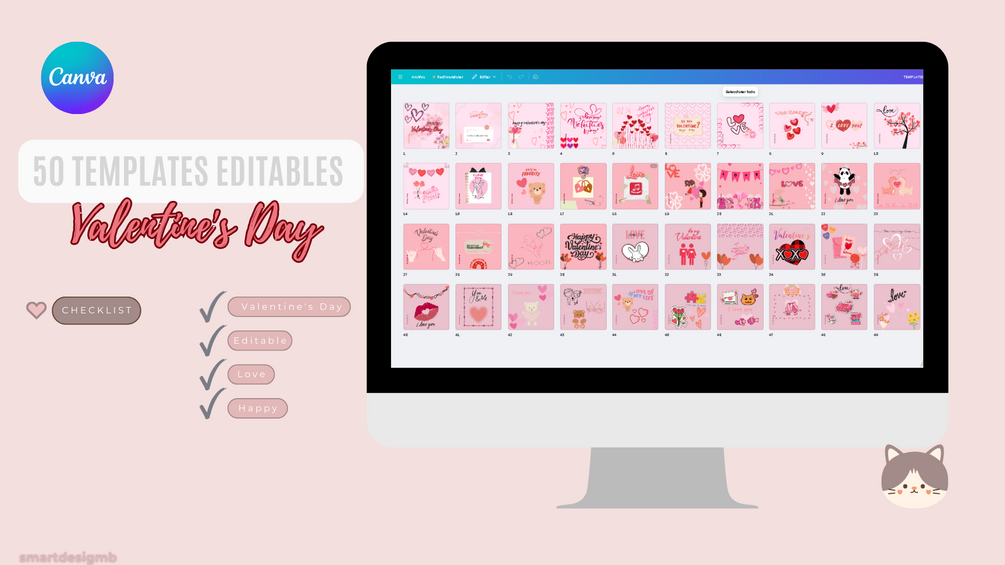 VALENTINE'S DAY - EDITABLE CANVA TEMPLATES