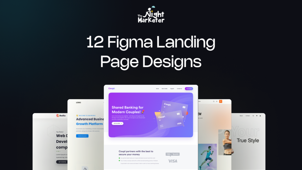 12 Landing Page Designs - Figma