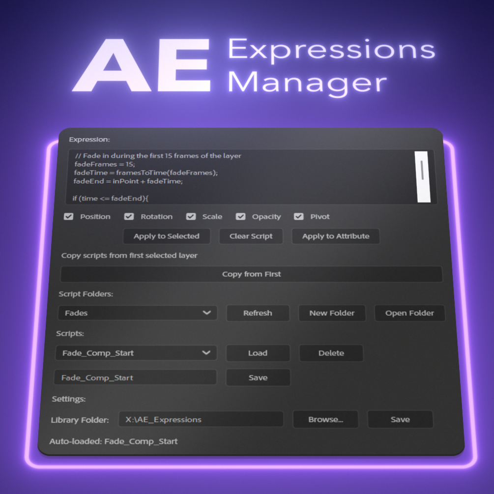 After Effects Expressions Manager