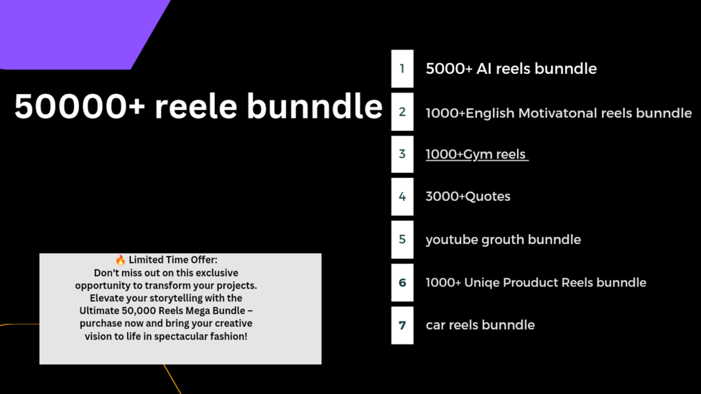 The Ultimate 50,000 Reels Mega Bundle"