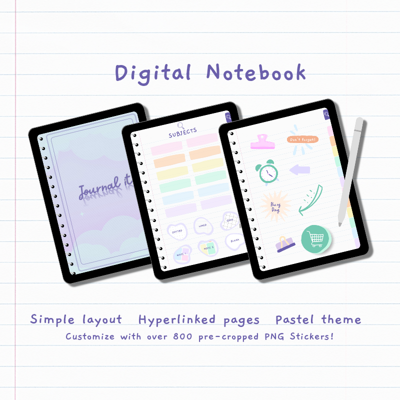 CUTE PASTEL NOTEBOOK