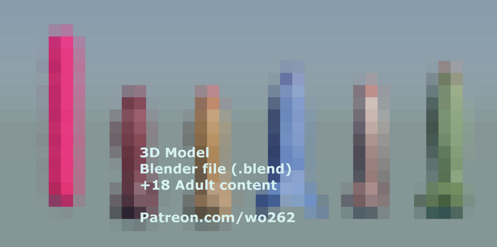 Dongs, 3D models. Blender file V.1 +18