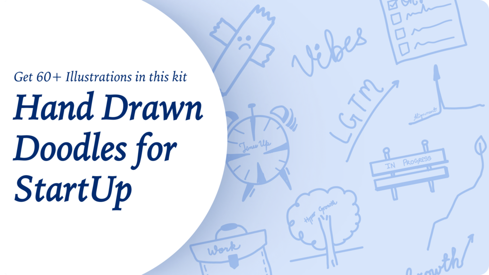 60+ Hand-drawn Startup Doodles Kit for Free