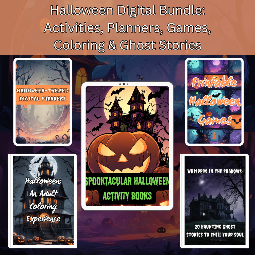 Halloween Digital Bundle: Activities, Planners, Games, Coloring & Ghost ...