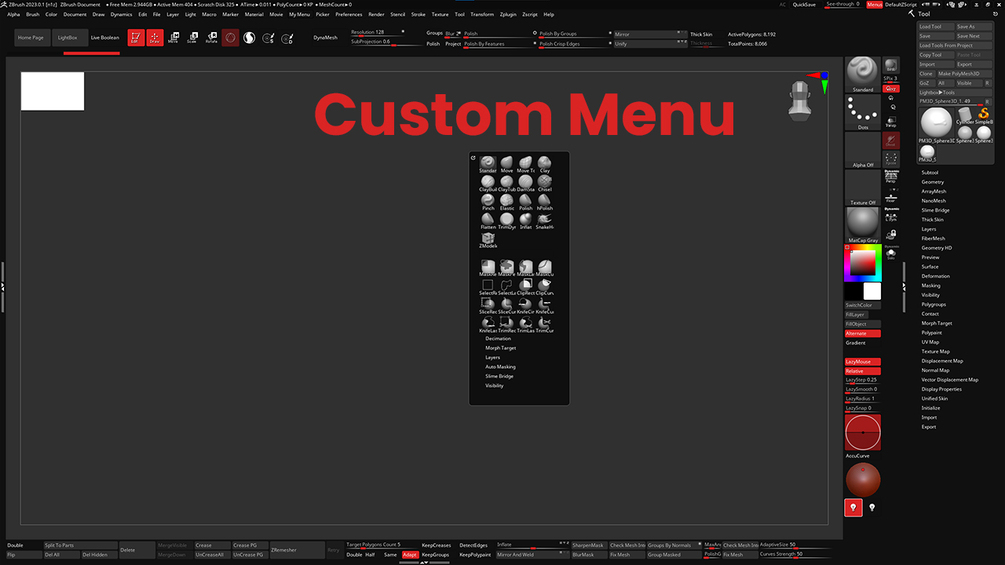 ZBrush custom UI (Black & Red Theme)