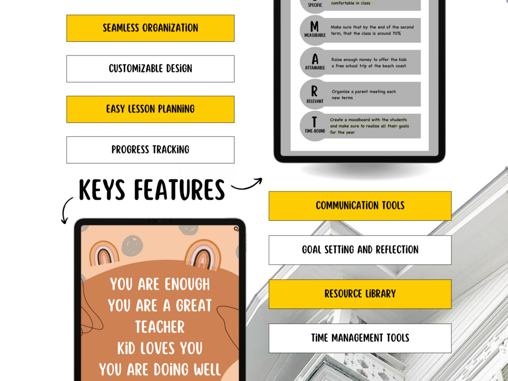 Digital Teacher Planner, 2023 & 2024 Academic Planner Lesson Plan ...