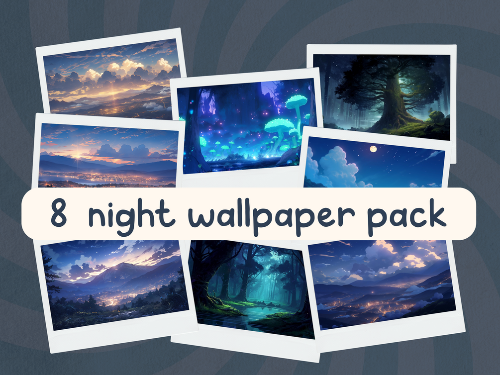 Night Theme Digital Desktop Wallpaper Pack