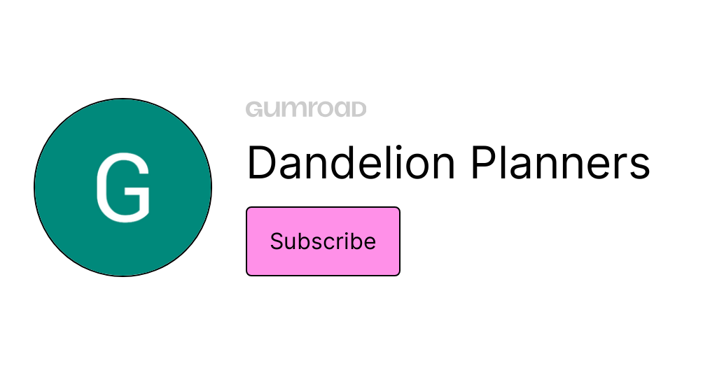 Dandelion Planners