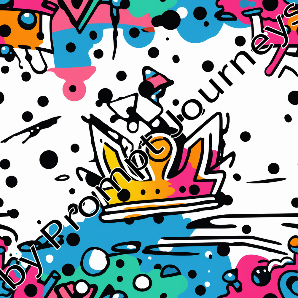 Graffiti Crown Colorful Design