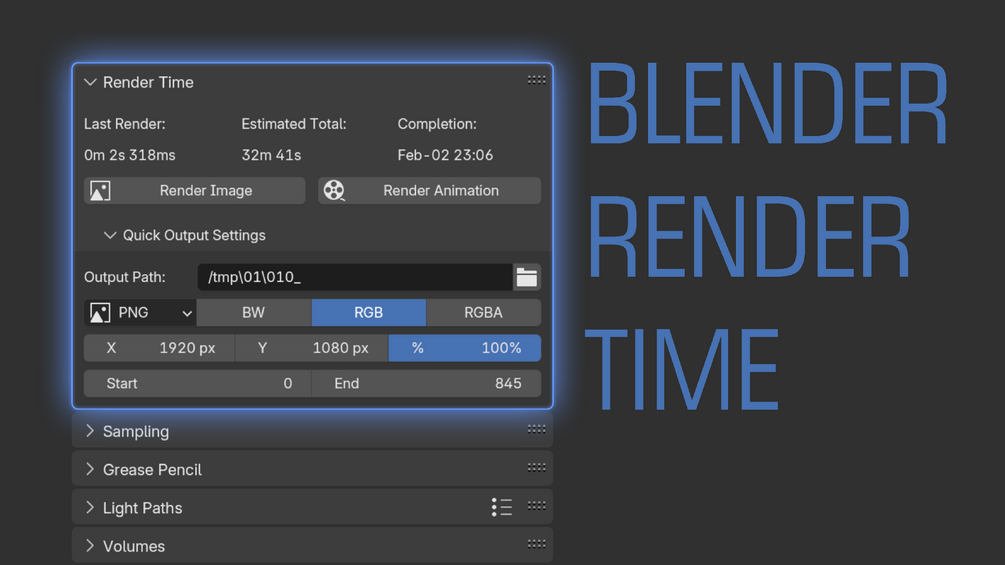 Blender Render Time - Quick Render Time Estimator for Animations