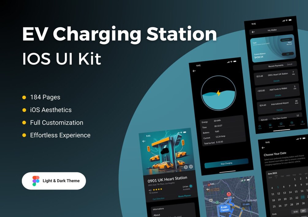 EV Charging Station Template - IOS UI