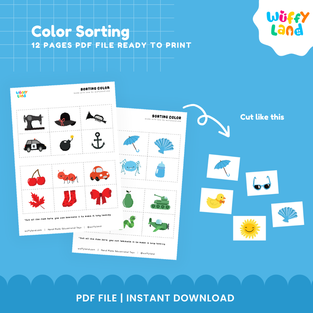 Color Sorting Activity Printable - 12 Pages