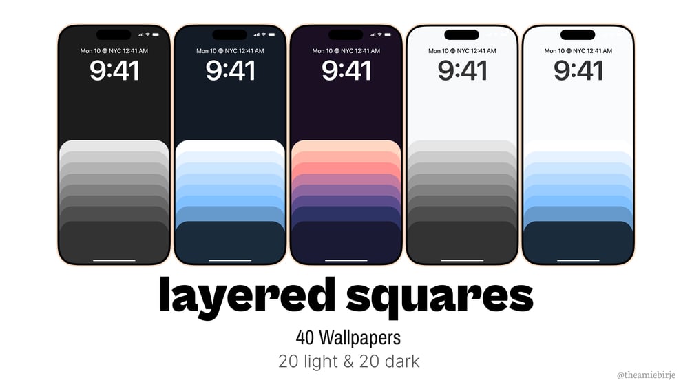 Layered Squares Wallpaper Pack