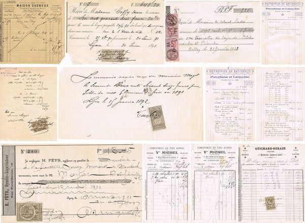 008. French old papers 12 images