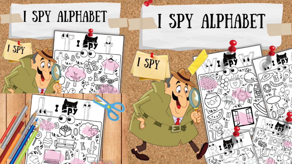 I Spy Alphabet Worksheets—Activity—Preschool