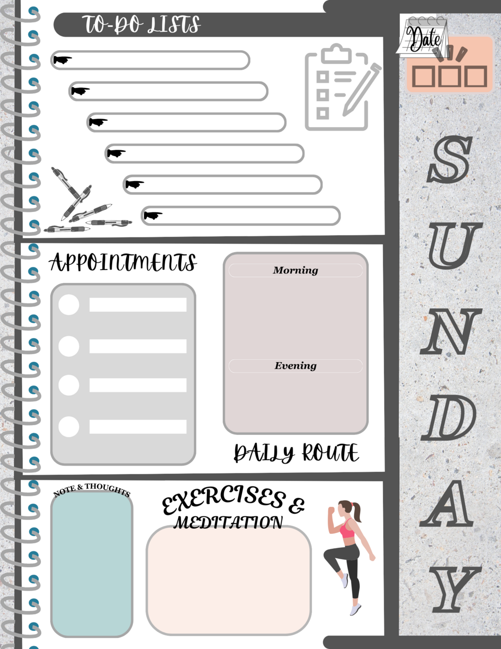 Editable and Printable Daily Journal