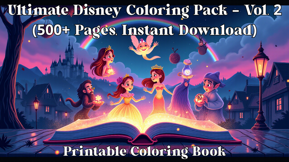 Ultimate Disney Coloring Pack – Vol. 2 (500+ Pages, Instant Download)