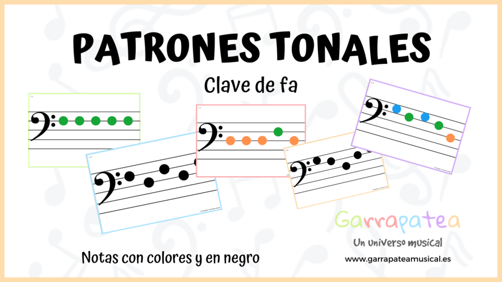 TARJETAS ENTONACIÓN (clave de fa)