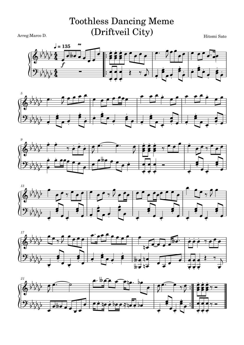 Toothless Dancing Meme (Driftveil City) FREE SHEET