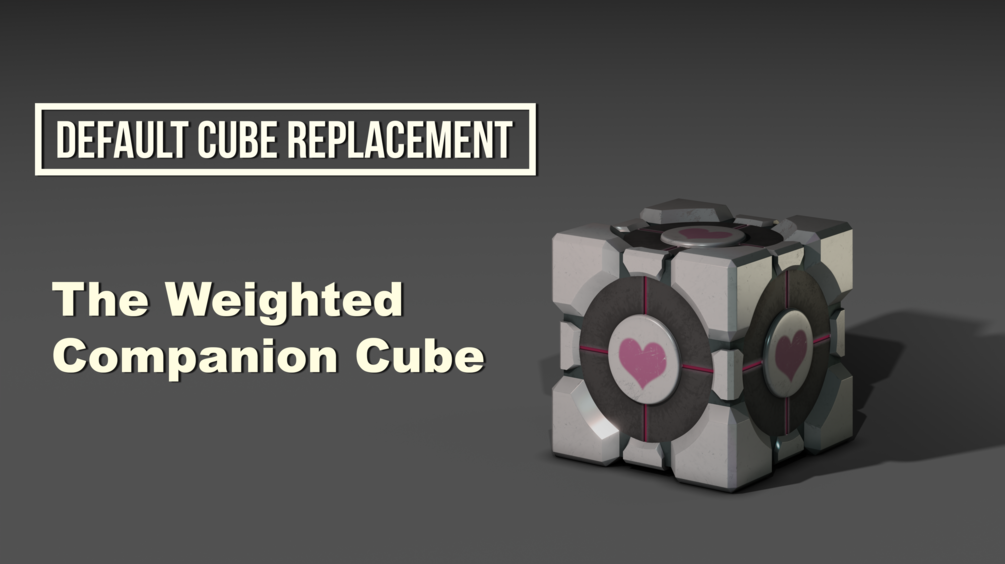 Default Cube Replacement: Companion Cube (Blender)