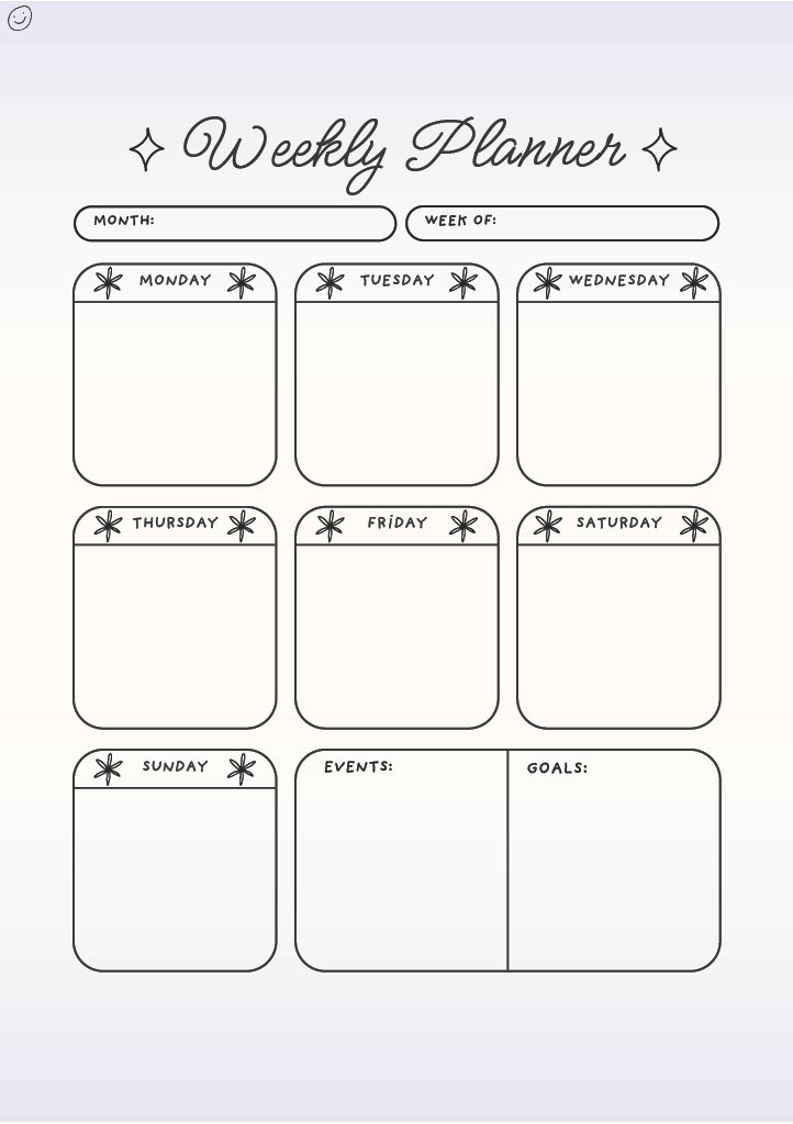 Weekly Planner PDF – Simple & Clean Design | Undated Printable | Weekly ...