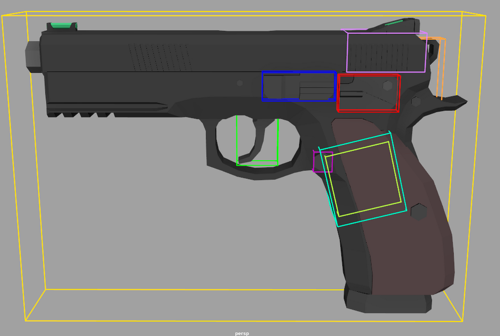 Low-Poly CZ75 Weapon Rig Maya
