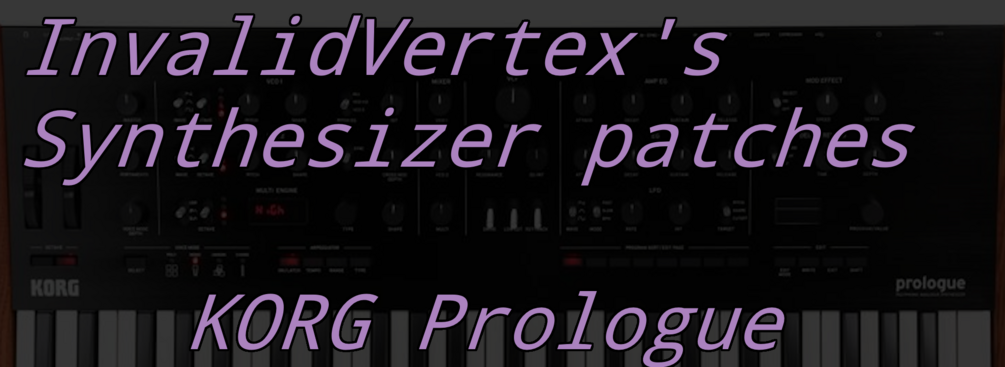 Synthesizer Patch Set | Korg Prologue