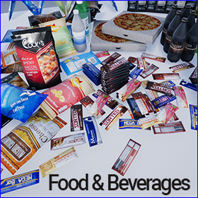 Snacks, Food, Softdrinks, Candy - Also for VR & Mobile