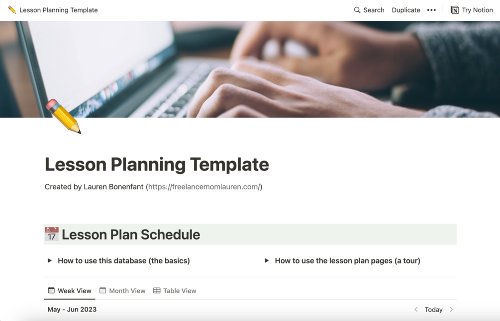 The Ultimate FREE Lesson Planning Notion Template for Teachers