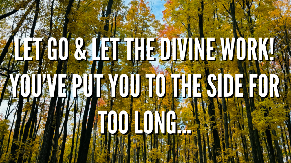 TWIN FLAMES • Let go & let THE DIVINE WORK! You’ve put YOU to the side ...