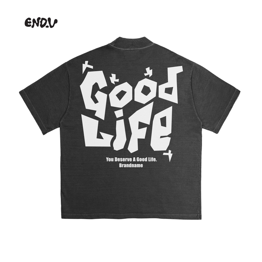 T-Shirt Design Concept Good Life (Handmade Text)
