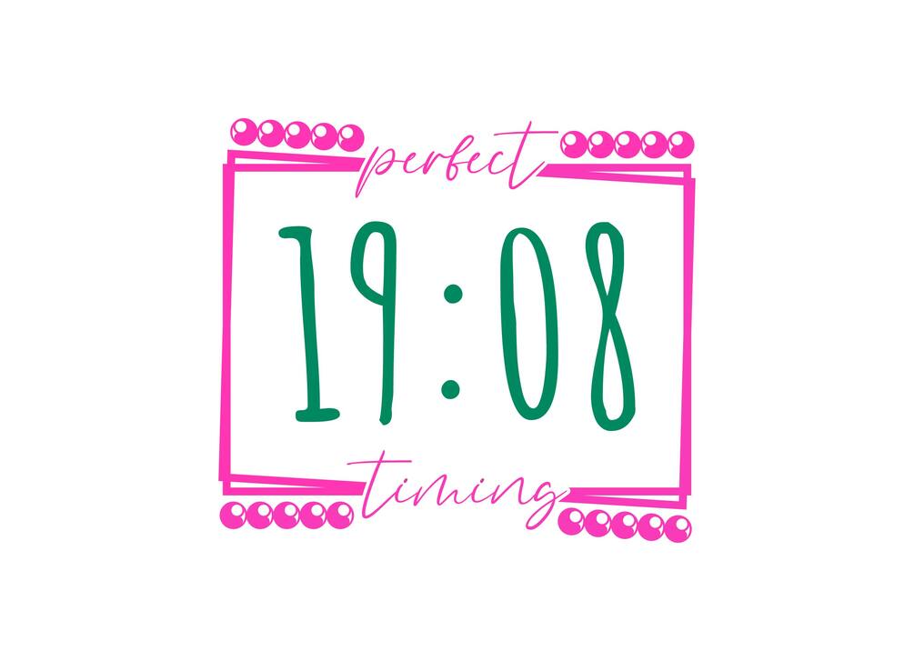 Perfect Timing 1908 Svg, SVG and PNG Files for Silhouette & Cricut ...