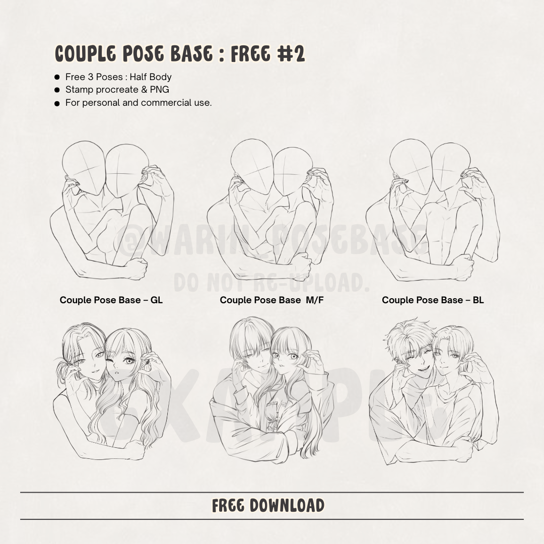 Free Couple Pose Base #2